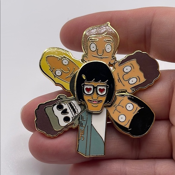 Jewelry | Cartoon Bobs Burgers Spinner Enamel Pin | Poshmark
